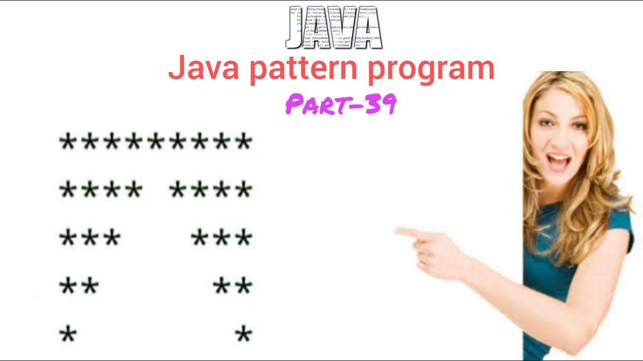 Java pattern program part 39 Easy Learning Genius