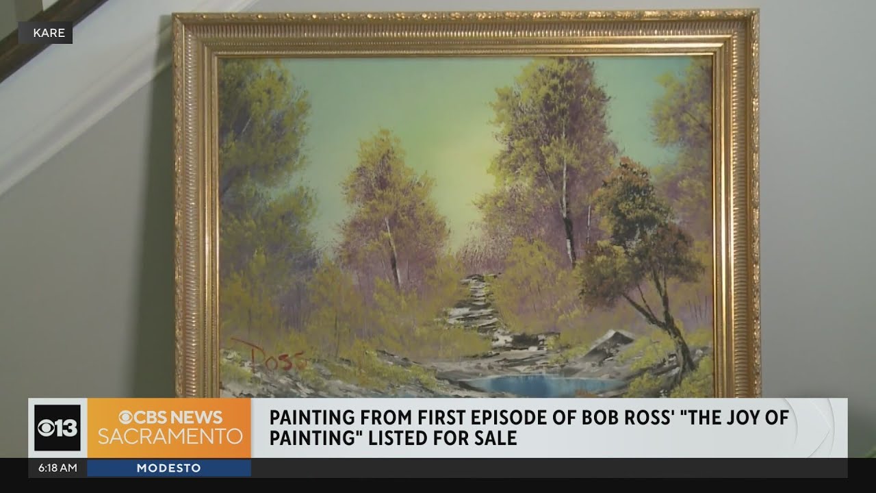 The first Bob Ross work from 'The Joy of Painting' is on sale for almost $10M