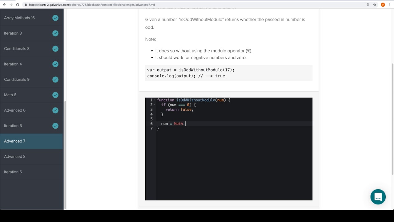 Module 1 - Advanced 7