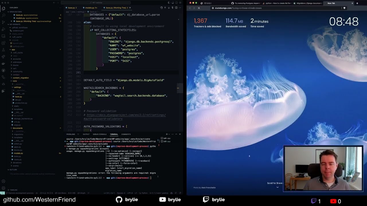 s2: squashing Django migrations, Big O notation, StackOverflow