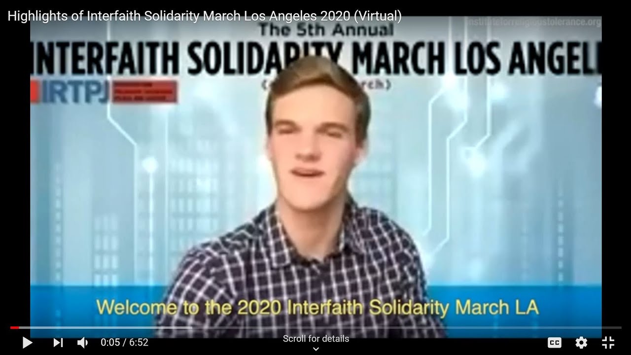 Highlights of Interfaith Solidarity March Los Angeles 2020 (Virtual)