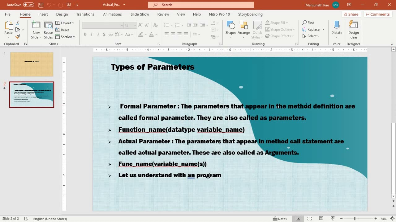 Java Programming BlueJ Environment Class 9 ICSE Actual and Formal parameters