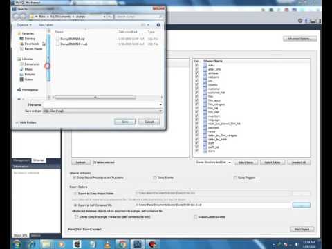 How Export and Import Tables In Mysql workbench