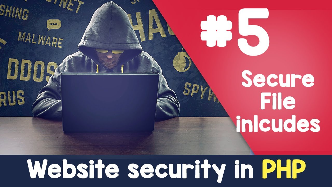 #05 Secure file includes | PHP Website Security & hacking protection | Quick programming tutorial