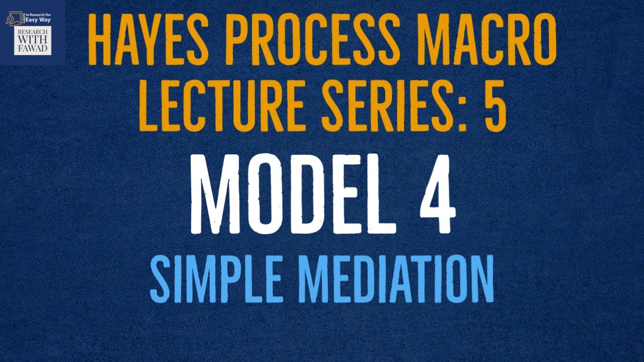 5. Hayes Process Macro - Model 4 | #Mediation Analysis with Single Mediator