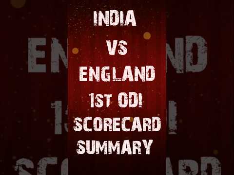 IND vs ENG ODI Highlights 2025 || India Vs England 1st Odi Scorecard 2025