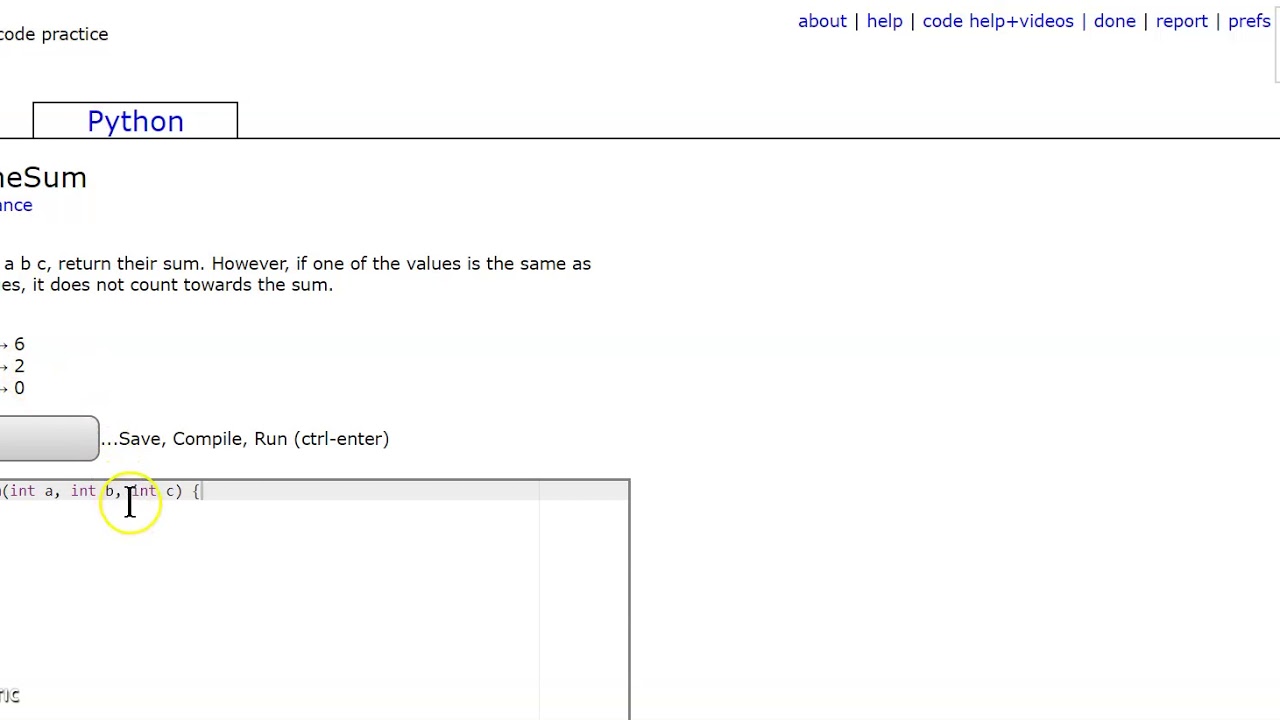 Logic 2 (loneSum) Java Tutorial || Codingbat.com