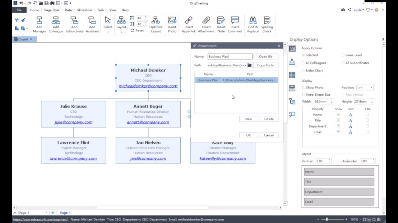 Insert Attachments, Hyperlinks, Comments, Notes| EdrawMax