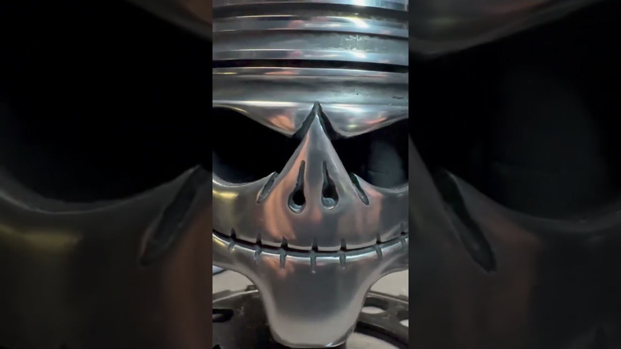 Ford 7.3 diesel piston turned into a Jack skeleton 💀☠️ #art #halloween #soberart