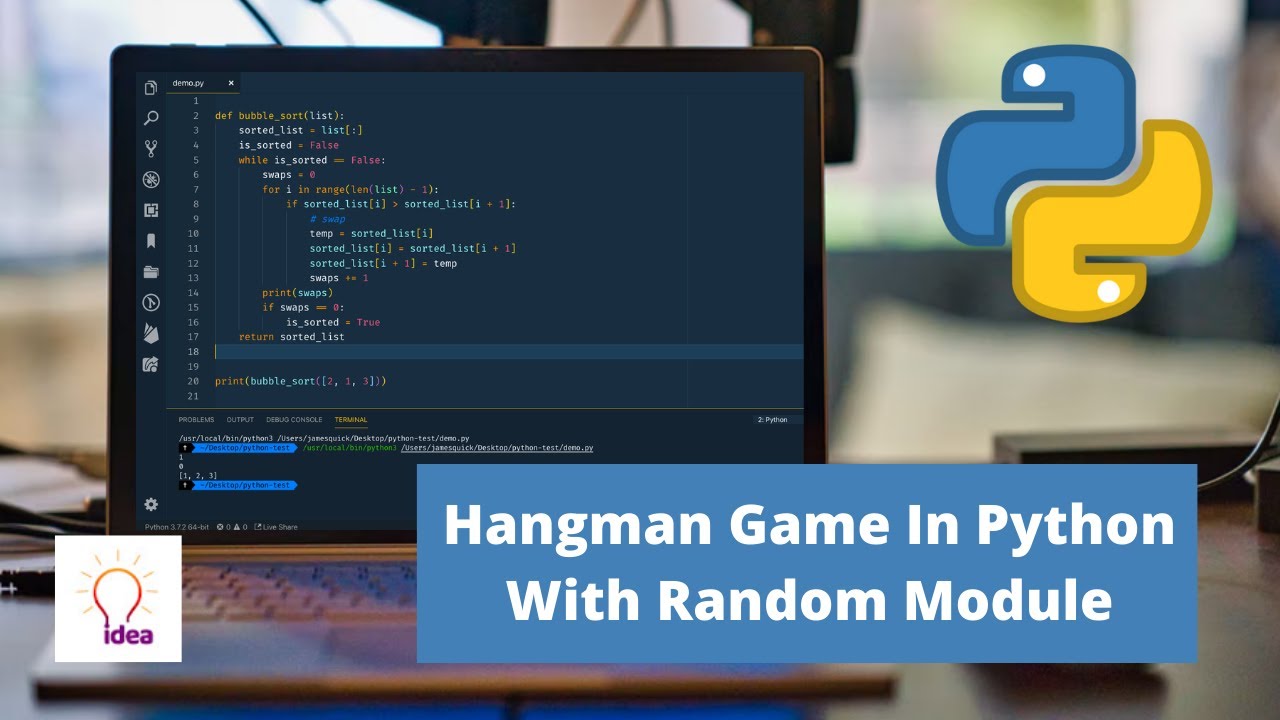 Hangman Game In Python With Random Module | Python Project