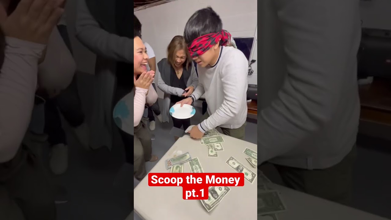 Scoop the money Christmas Party Games!🤑🤣 #shorts #funny #trending #foryou #fyp #tiktok #viral