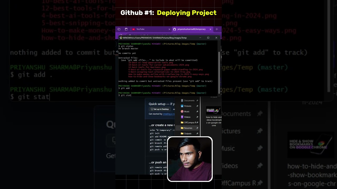 Deploy Projects on Github in 90 Seconds using Git! 🚀🔥