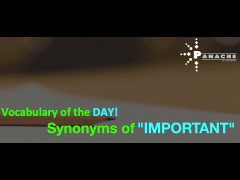 Vocabulary of the DAY | Synonyms of IMPORTANT | Useful for Essay Writing | Rich Words