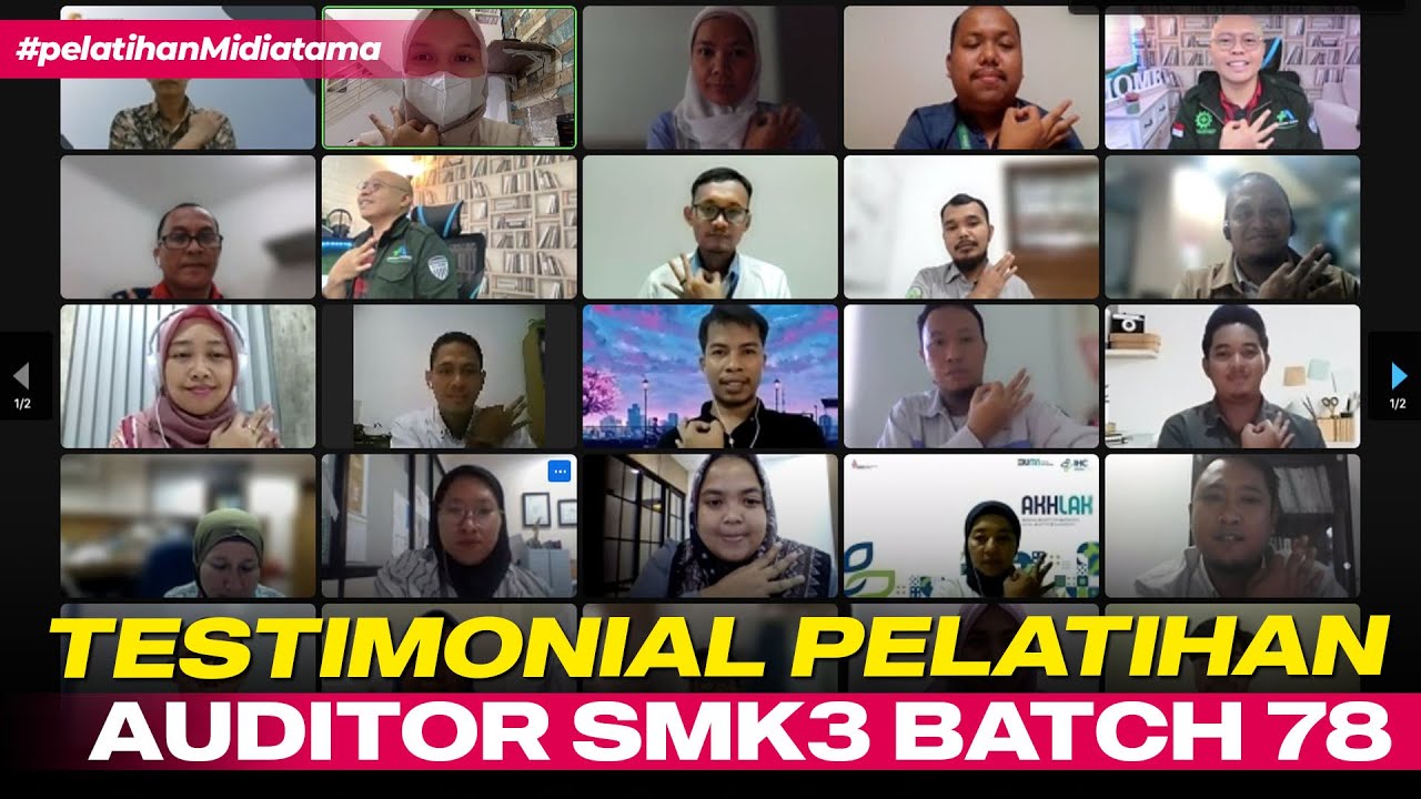 Testimonial Pelatihan Auditor SMK3 Batch 78