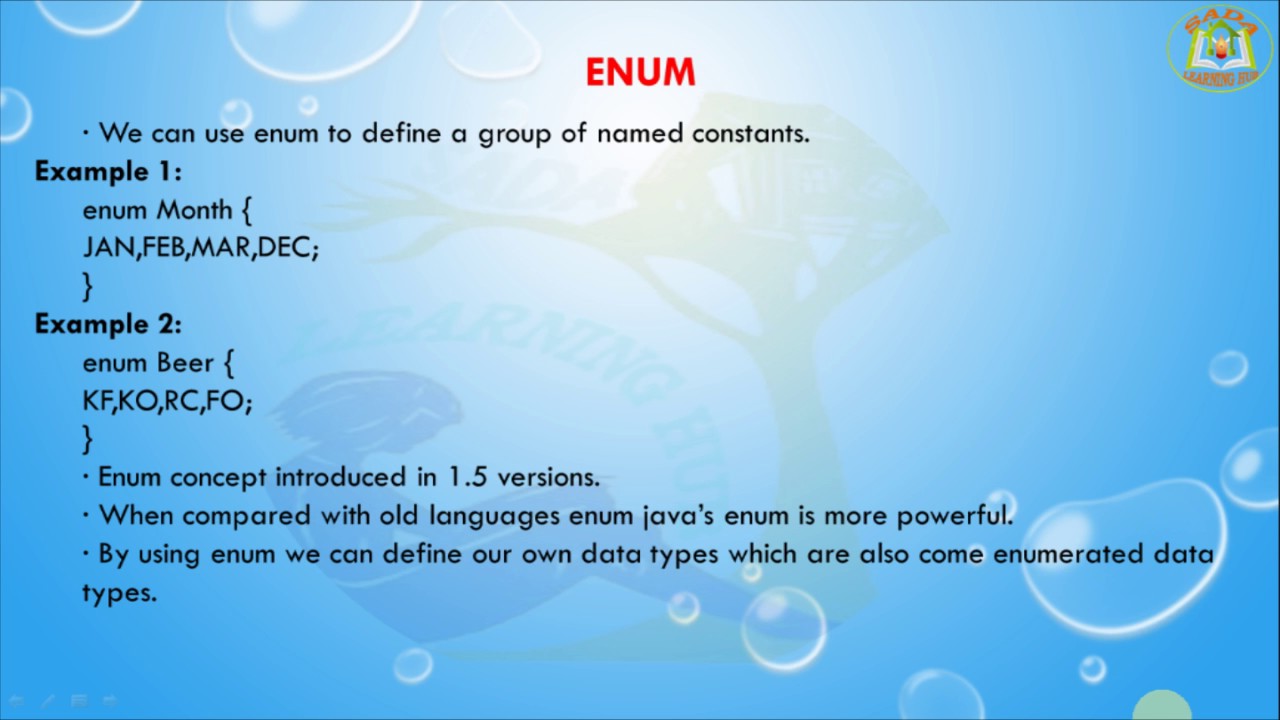 Lesson - 1 : Enum - Enum Introduction in Java Programming Language