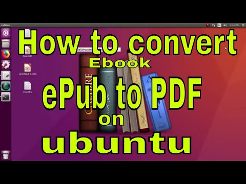 How to convert epub book to pdf on ubuntu Linux and Linux mint.