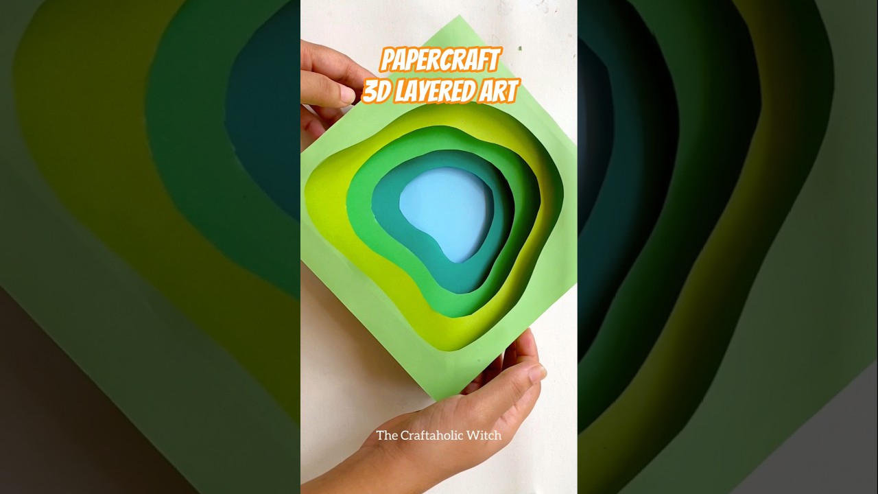 how to make papercraft 3d layered art #papercraft #paperart #3dart #shadowbox #diy #learning