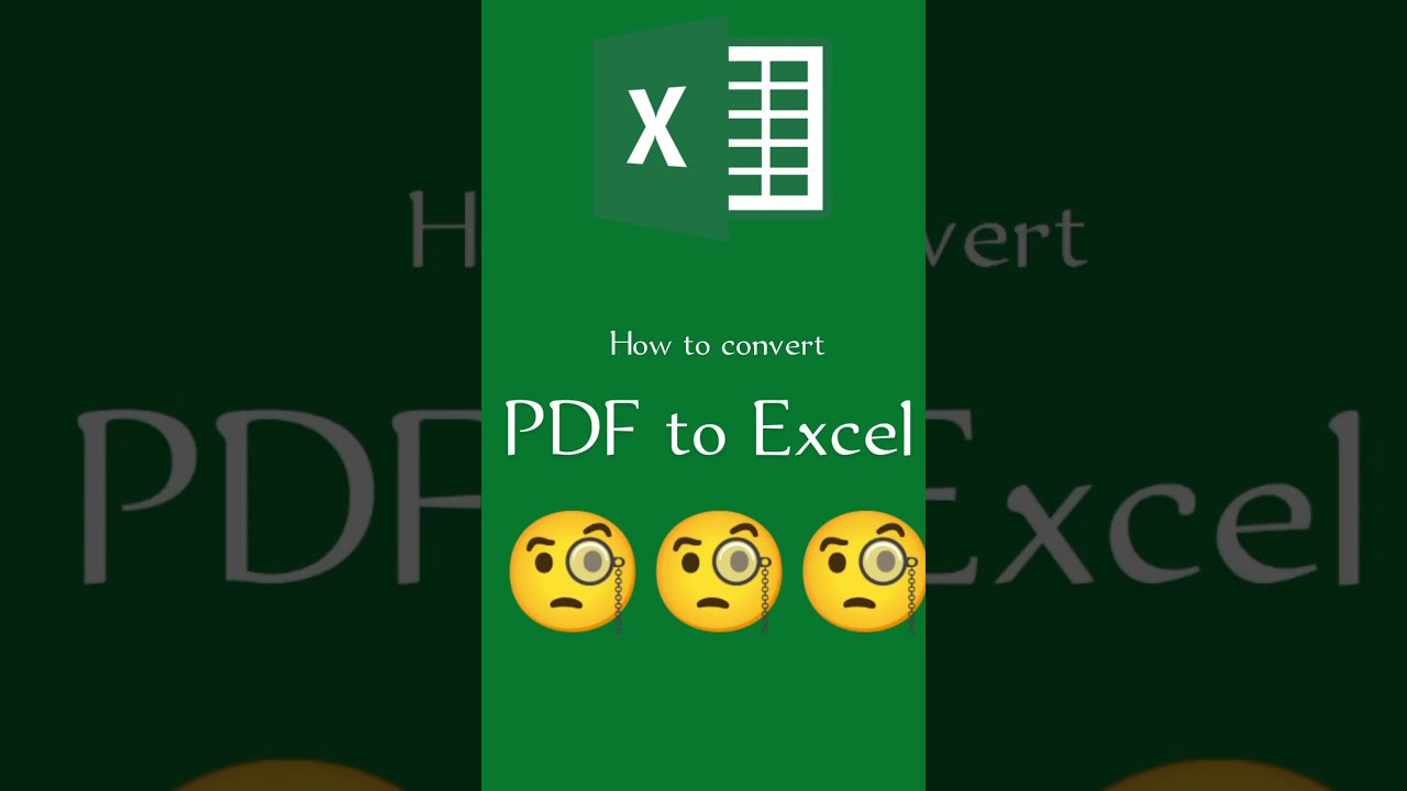 How to convert PDF to Excel #pdf #shorts #excel #exceltips #exceltutorial #msexcel #exceltrick