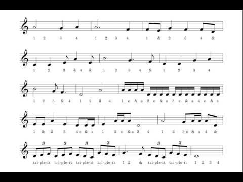 Timing - Music - How to count notes!