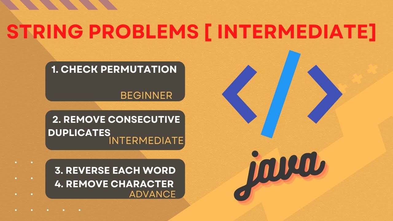 Coding Ninja String in Java | Check Permutation | Remove Consecutive Duplicates | Reverse Each Word