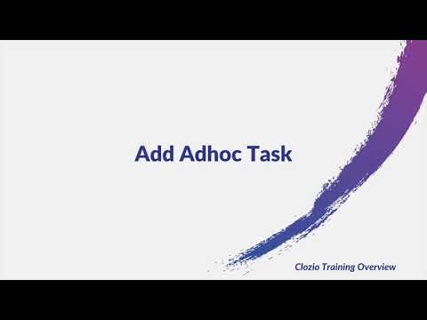 Add Adhoc Task