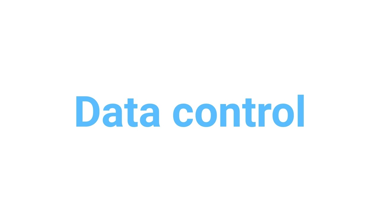 How to Pronounce data control #datacontrol #english   #words