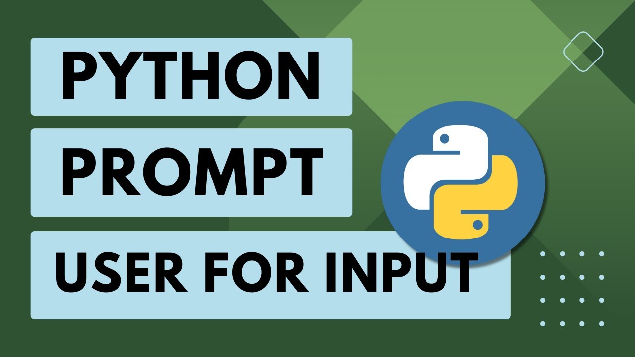 [3] Python Basics: Prompt user for input