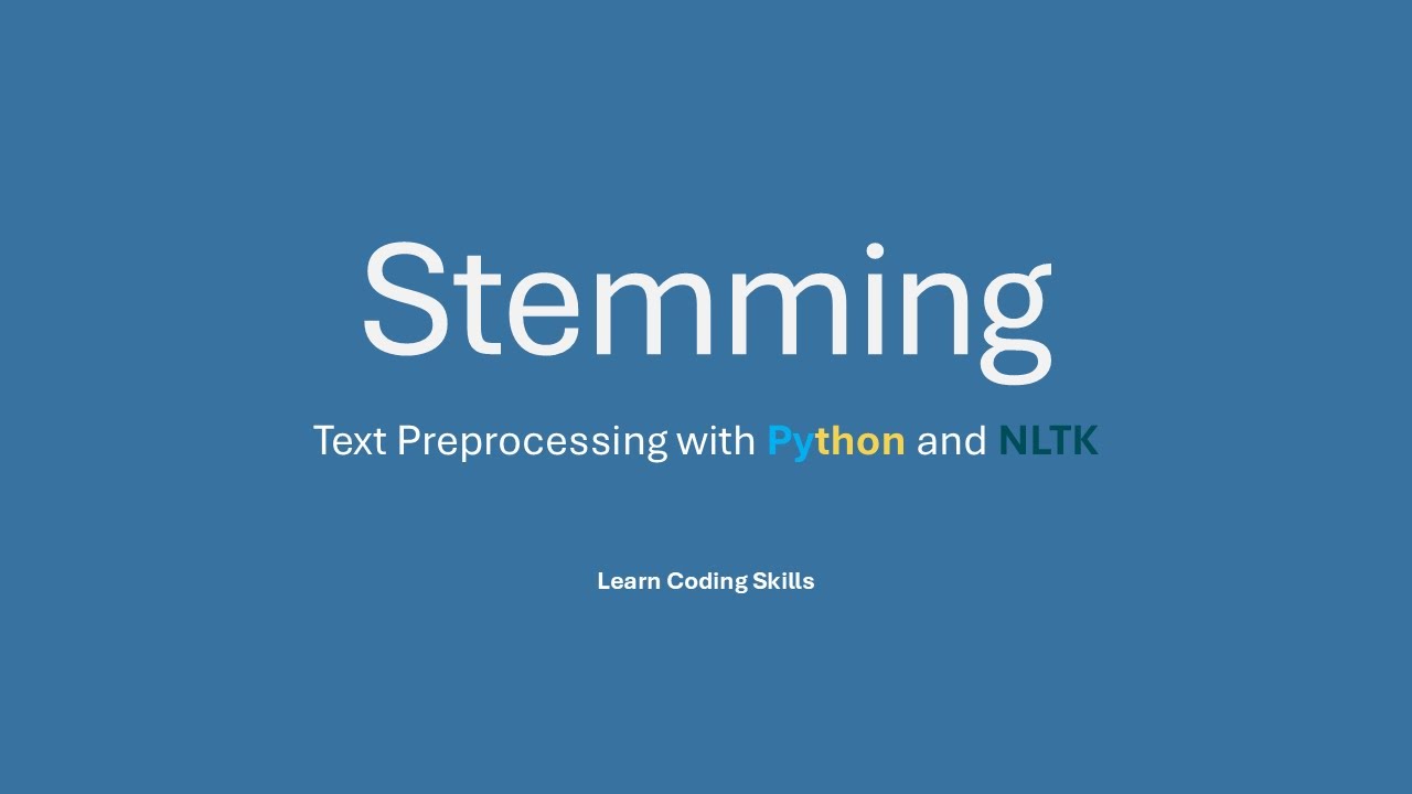 Stemming | Python NLTK Tutorial #02