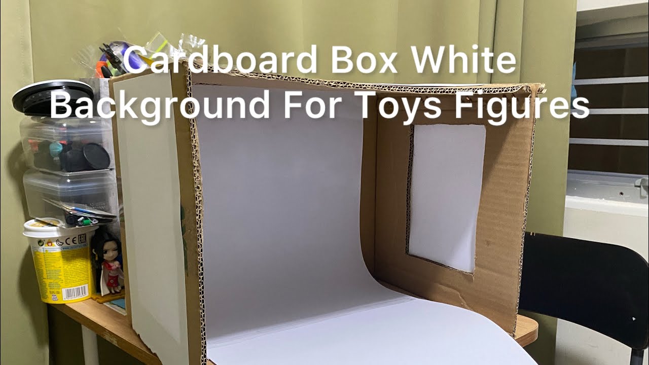 Make Cardboard Box White Background For Toys Figures