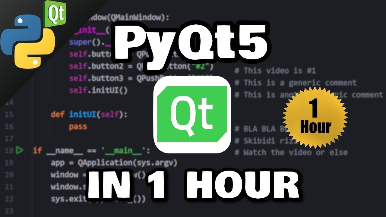 Learn Python PyQt5 in 1 hour! 🐍