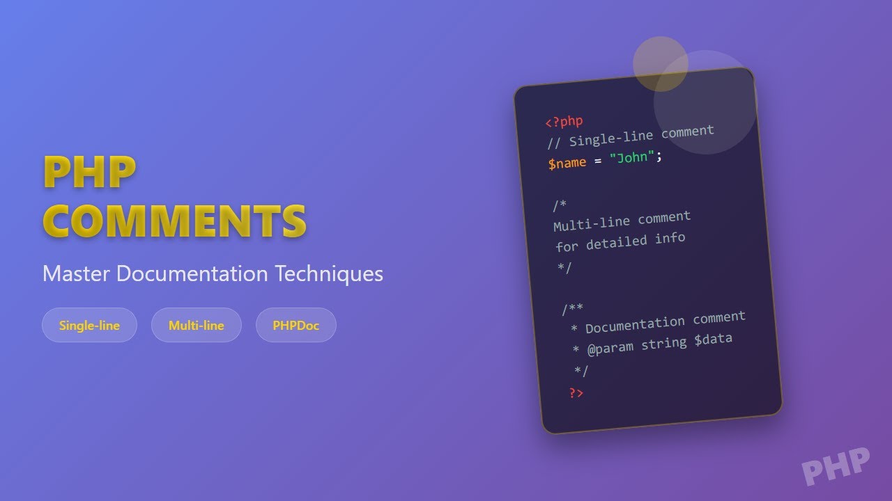 PHP Comments: Master Code Documentation (Beginner-Friendly)