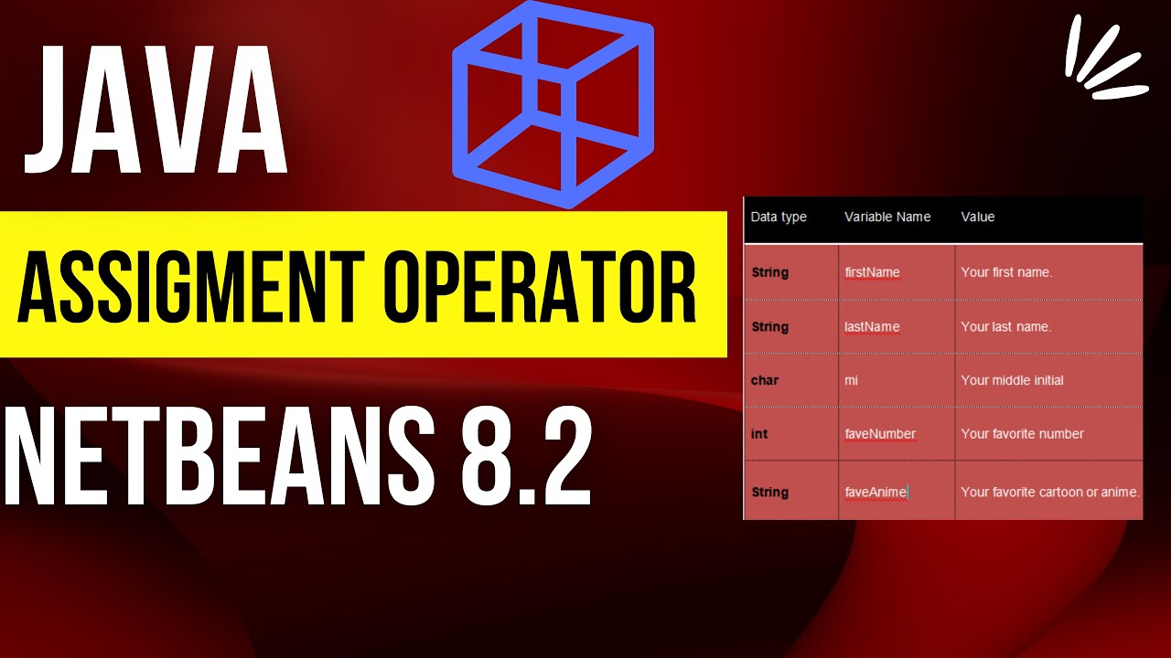 Computer Programming (How to Create Assignment Operator Using Java Netbeans 8.2)