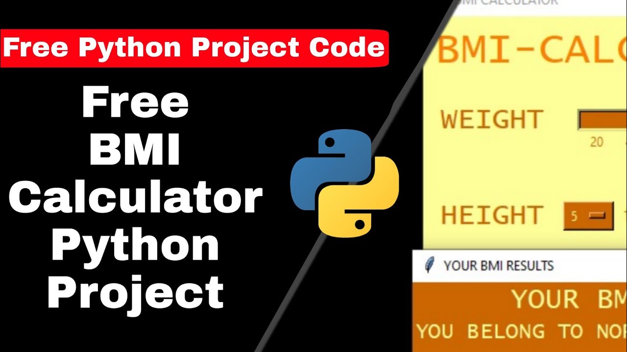 Free BMI Calculator Python Project with source code || Python Tutorial || #ravieditz