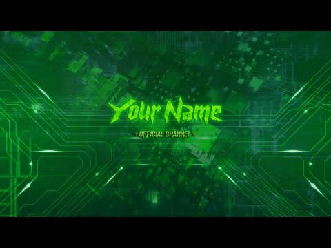 Green Technology YouTube Banner Template | Photoshop Template | FREE DOWNLOAD