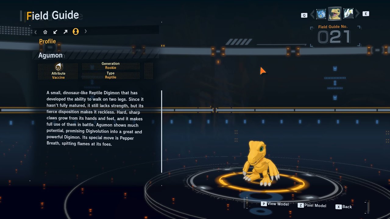 agumon all digivolution/de-digivolution/profile Digimon Story Time Stranger