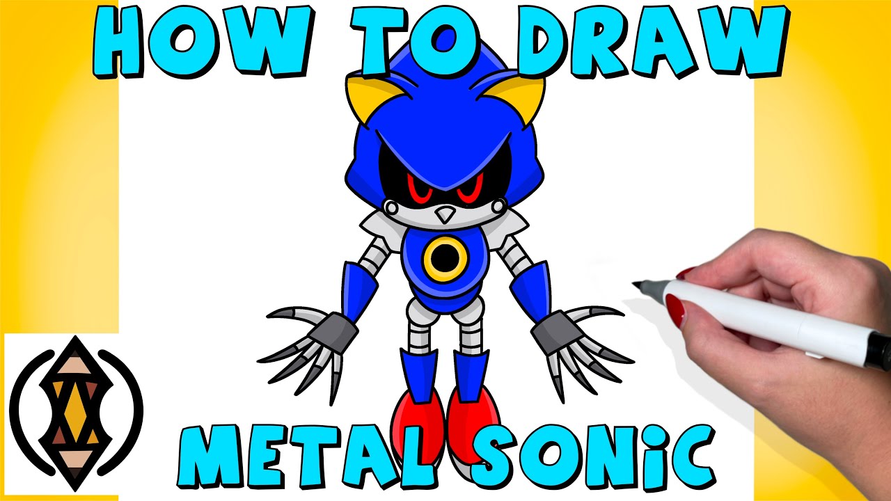 How To Draw Metal Sonic | Tutorial Easy