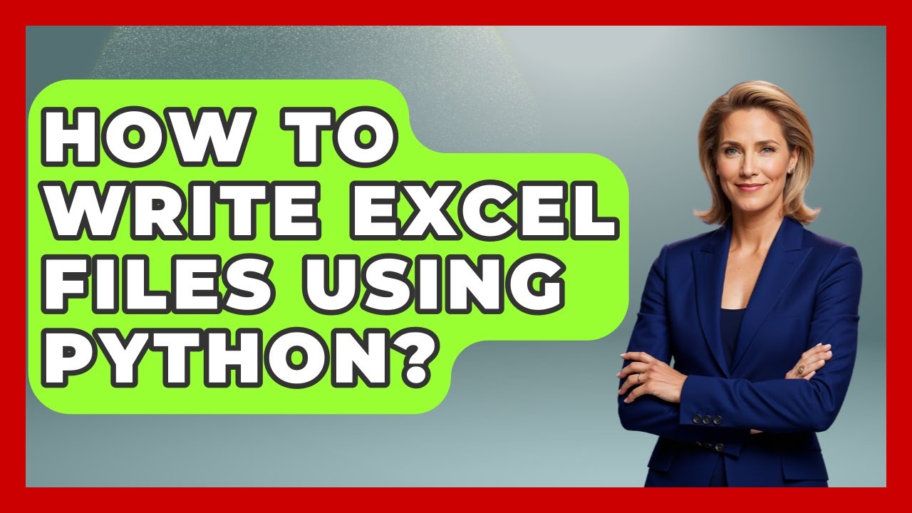 How To Write Excel Files Using Python? - Python Code School