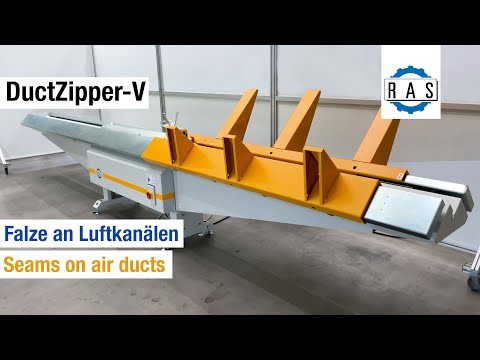 RAS DuctZipper: Kanalfalzmaschine V-Form | RAS DuctZipper: Duct seaming machine V shape