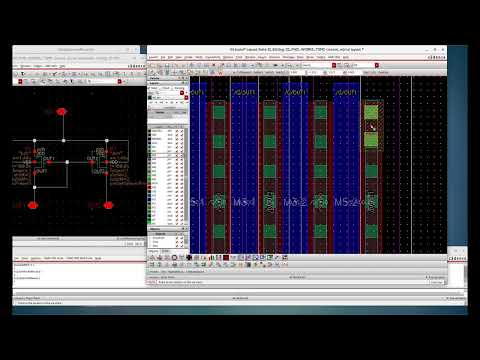 Current Mirror Layout using TSMC65nm Technology with interdigitation matching.