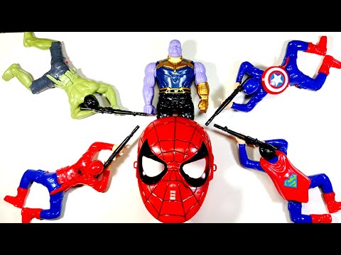 Marvel toy series unbox, popular Spider-Man action dolls, Marvel popular electric toy guns.