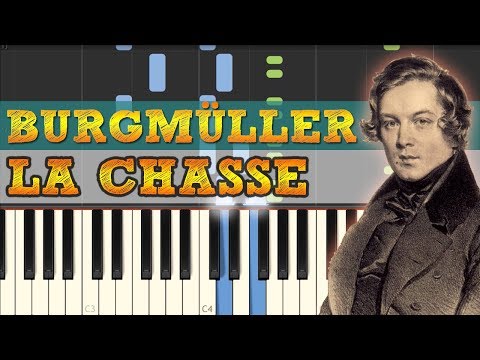La Chasse - Op.100 No.9 - Friedrich Burgmüller [Piano Tutorial] (Synthesia)
