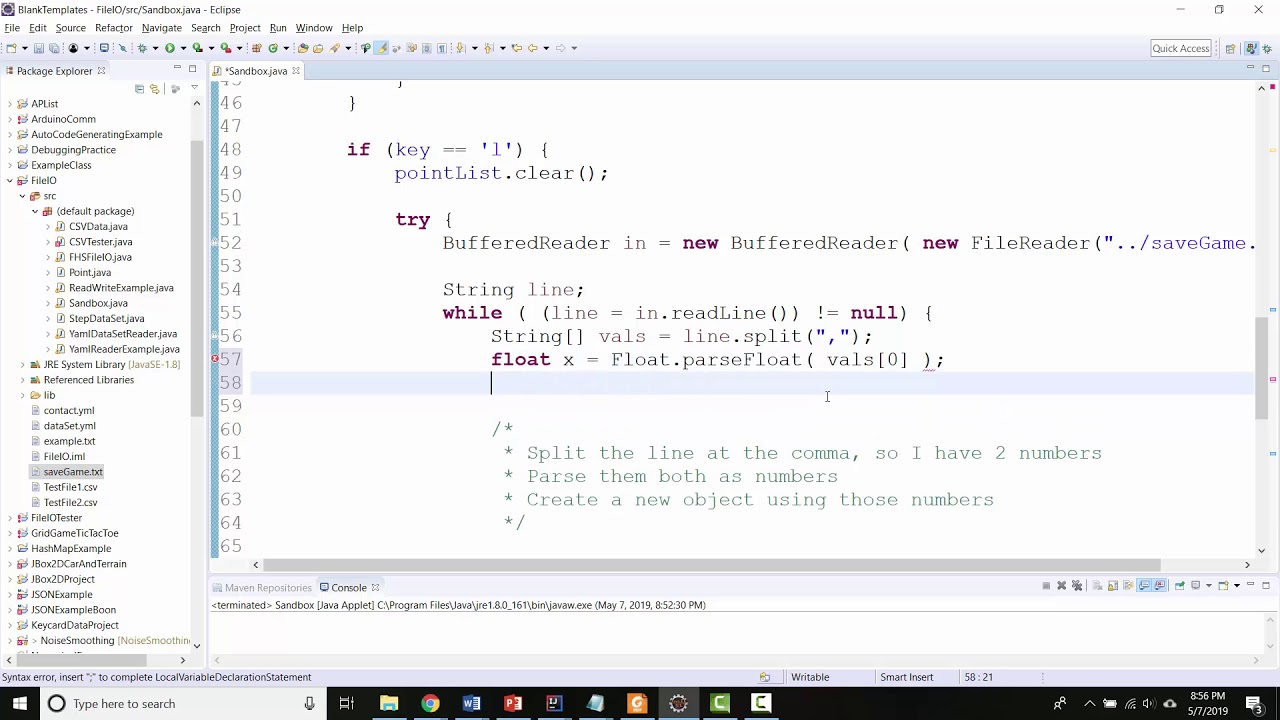 Create objects from text file data