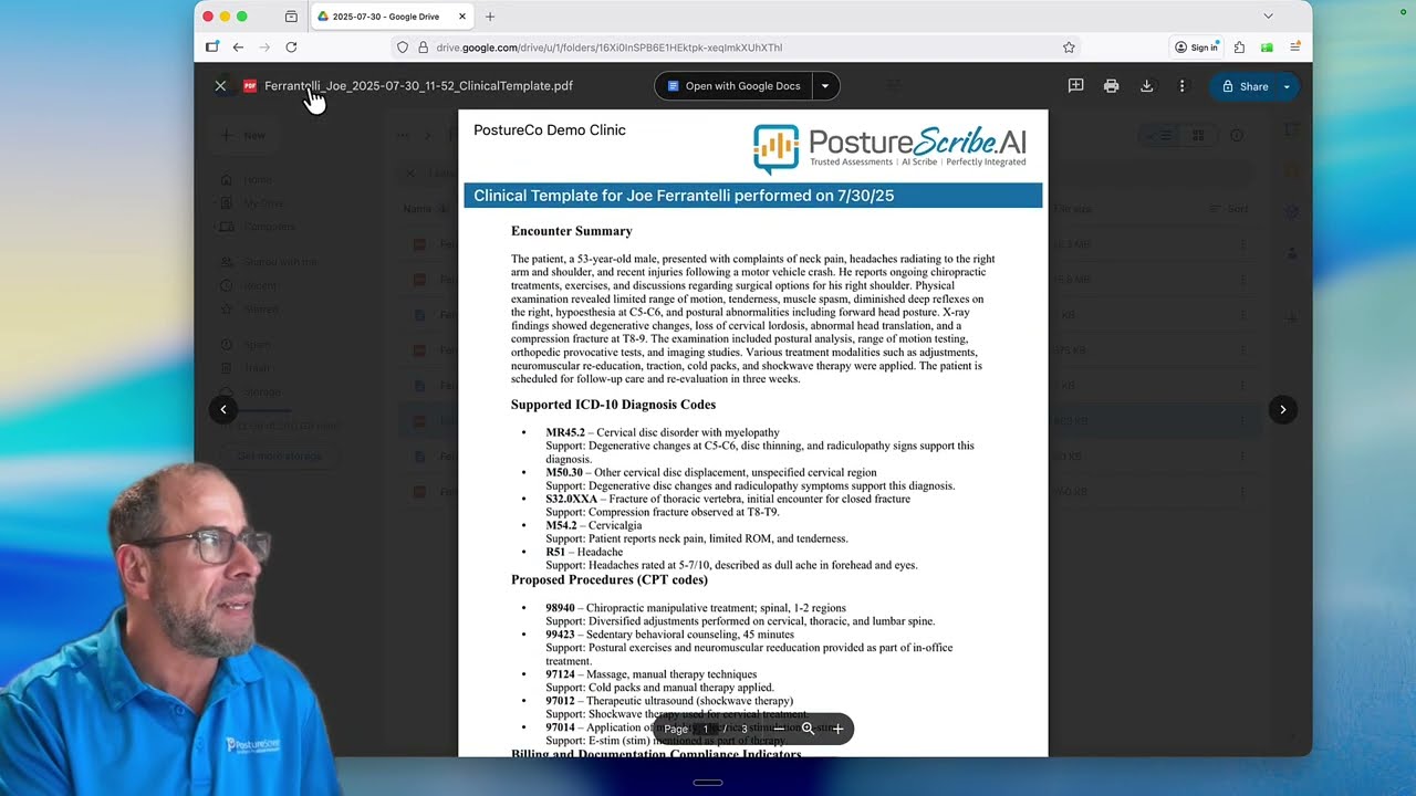 PostureScreen Google Drive Integration
