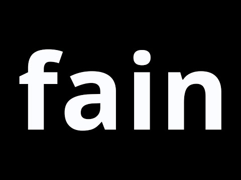 Video Word Of The Day - Fain