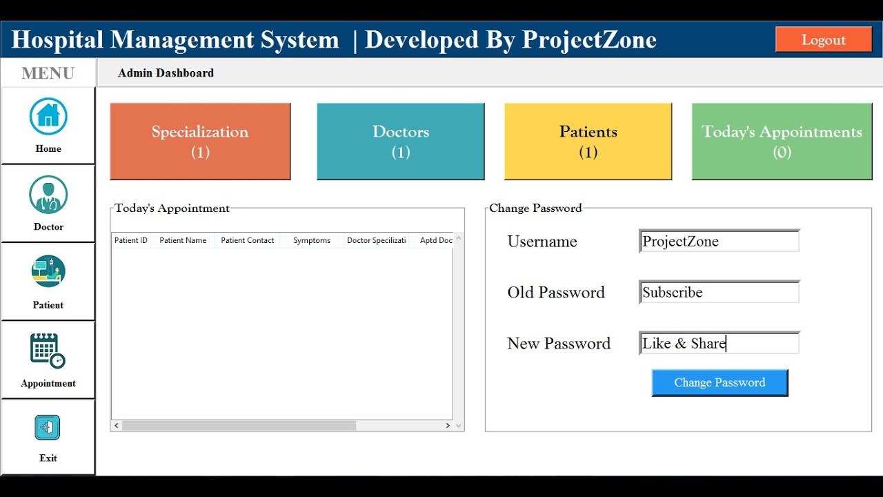 Hospital Management System with Database in Python | Complete Project
