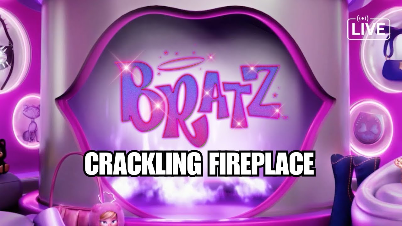 Bratz Yule Log | Purple Fireplace with Crackling Fire Sounds!