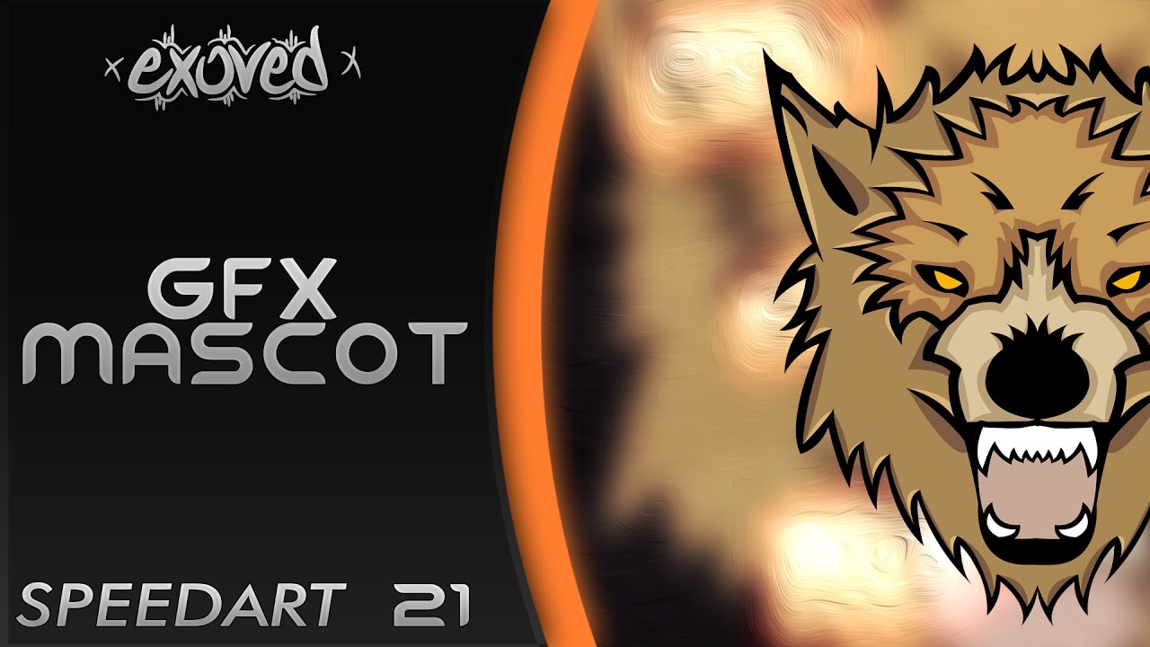 GFX Mascot Wolf Logo Speedart ✖ exoved.