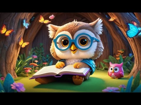 Ollie Owl Reads a Book | Fun Learning Song for Kids | Nursery Rhymes in English