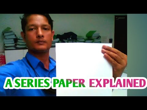 A series paper size explained in english or standard international paper size,
