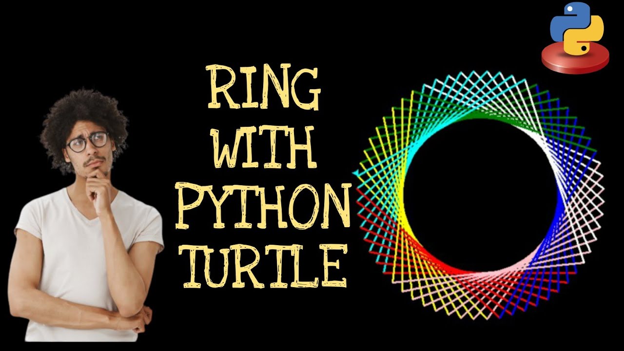 Python Turtle Graphics For Beginner | RING TUTORIAL | Turtle Python drawing | learn coding Hindi